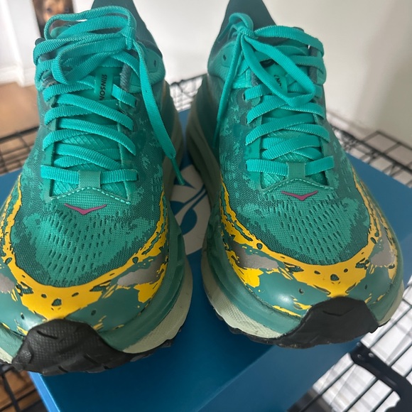 Hoka | Shoes | Teal And Yellow Running Shoes | Poshmark